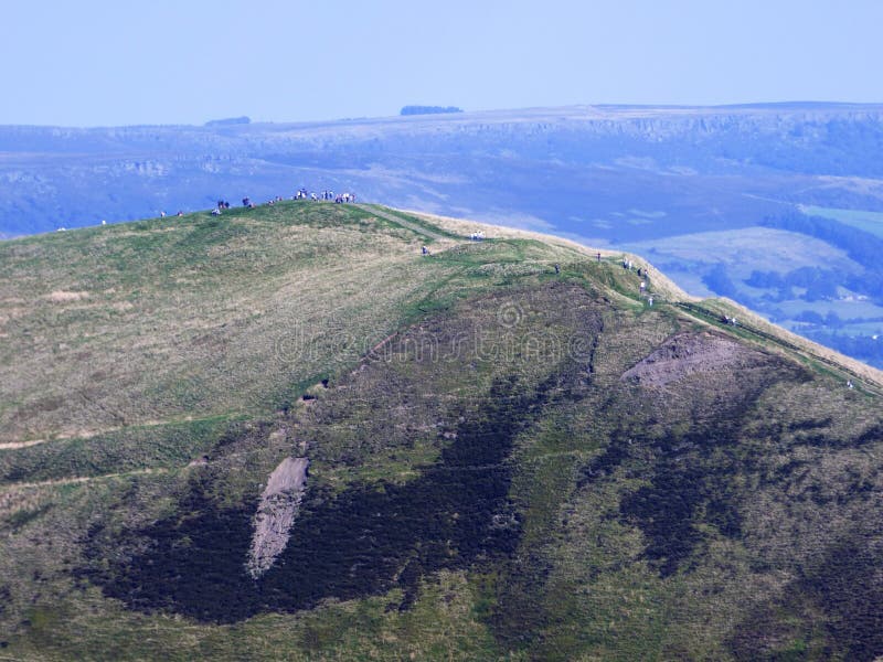 High Peak of the Mountain in the Middle of the Sea Stock Image - Image ...