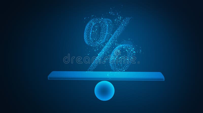High and Low percent rate stock illustration. Illustration of ...