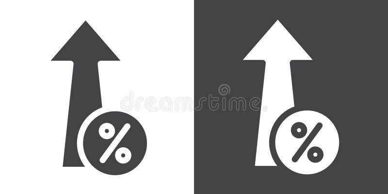 High Percentage Icon Thin Line Illustration Set Stock Illustration ...