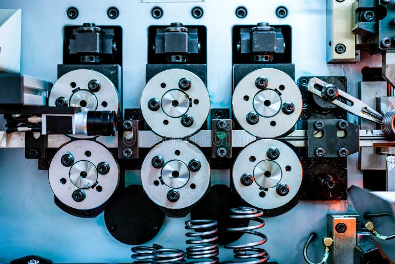 High-performance Automatic Machine for Making Steel Springs. Stock ...