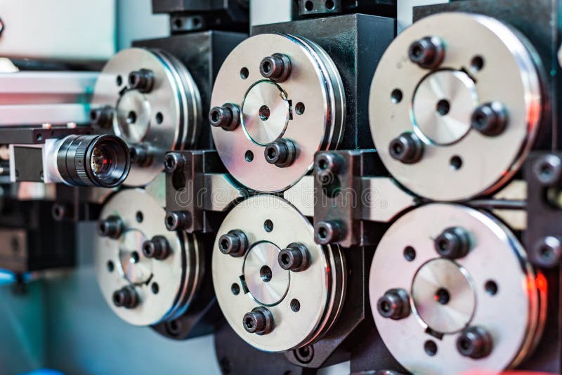 High-performance Automatic Machine for Making Steel Springs. Stock ...