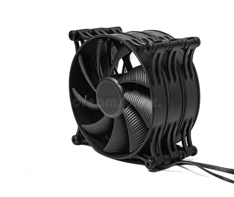 High-performance Black PC Cooling Fan Stock Photo - Image of blades ...