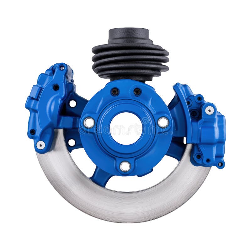 High-Performance Blue Brake System Module Stock Image - Illustration of ...