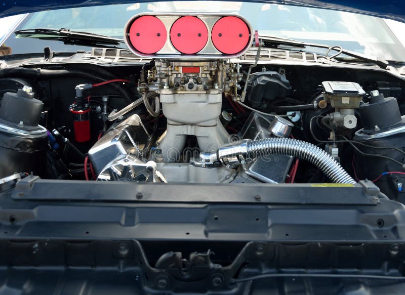 High Performance Car Engine Stock Image - Image of speed, customized ...
