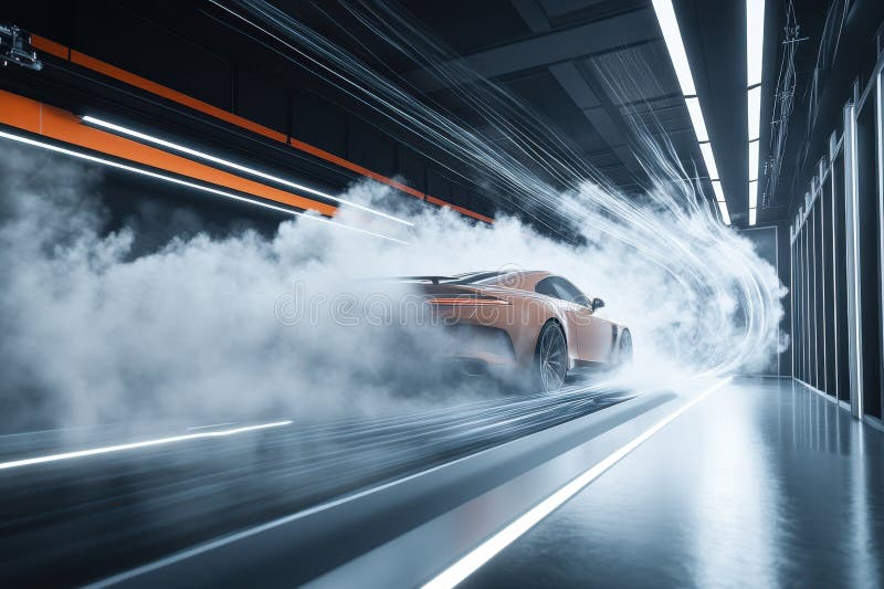 High-performance Car Testing in Wind Tunnel with Dramatic Fog and ...