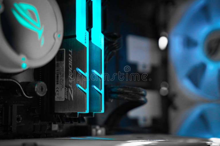 High-performance Computer Hardware Featuring Glowing LED Lighting and ...