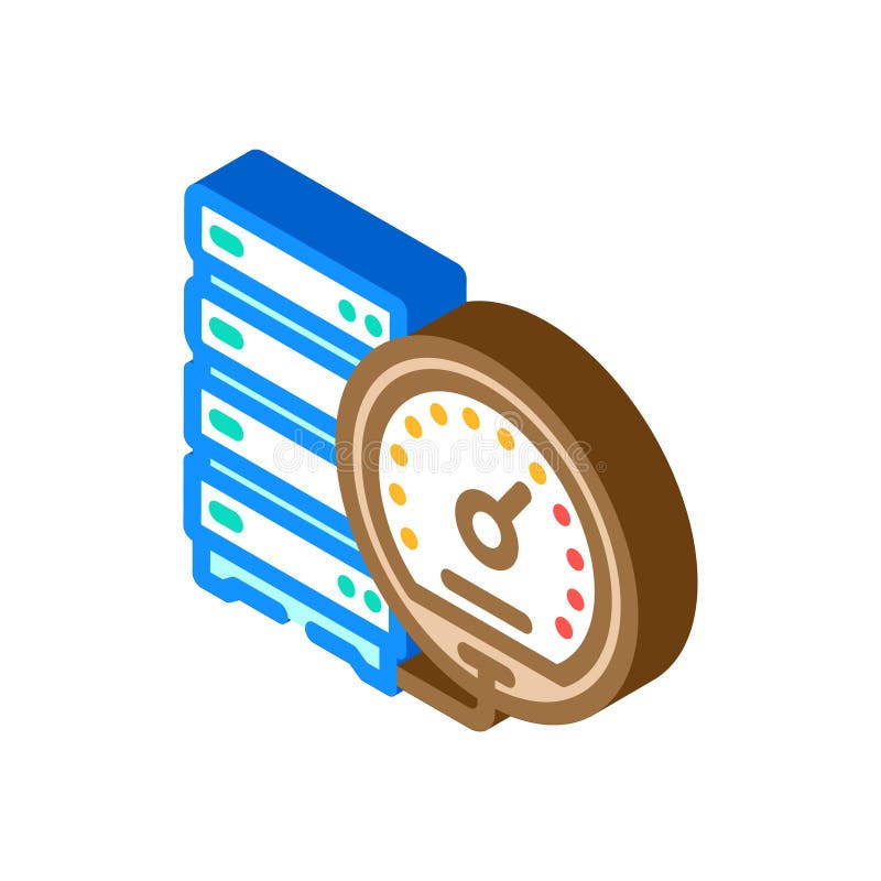 High Performance Computing Isometric Icon Vector Illustration Stock ...