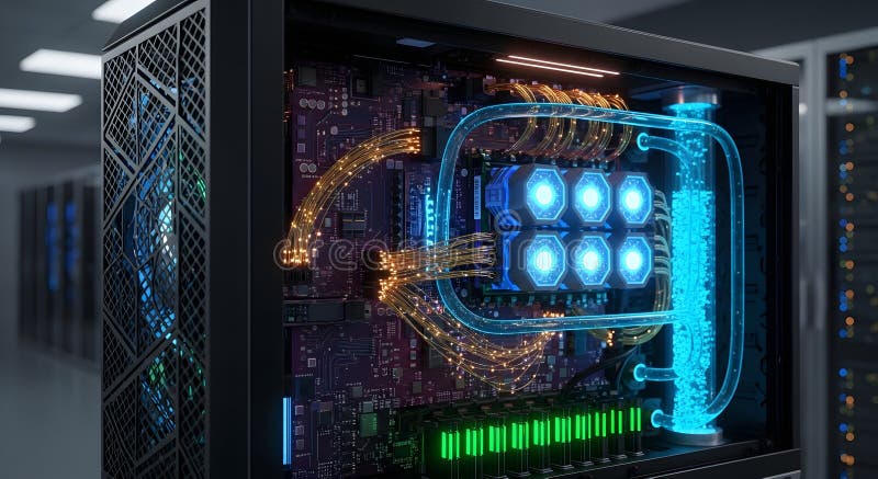 High-Performance Computing: Liquid-Cooled Server for Data Centers and AI Workloads Stock ...