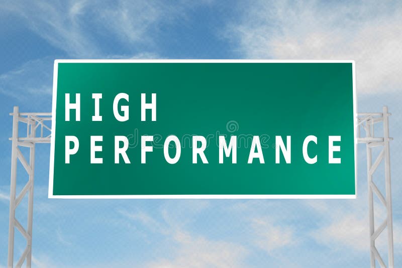 HIGH PERFORMANCE concept stock illustration. Illustration of group ...