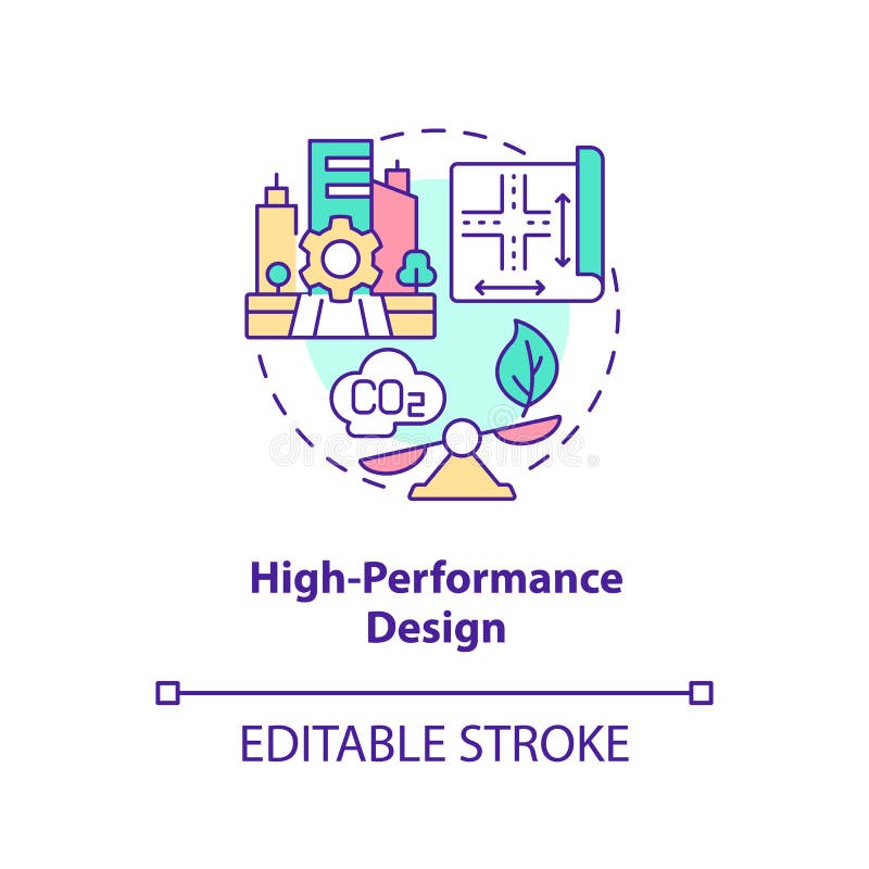 High Performance Concept Icon Stock Vector - Illustration of editable ...