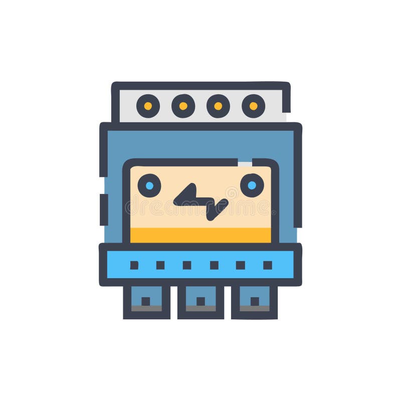 High-Performance Electrical Contactor for Efficiency Stock Illustration ...