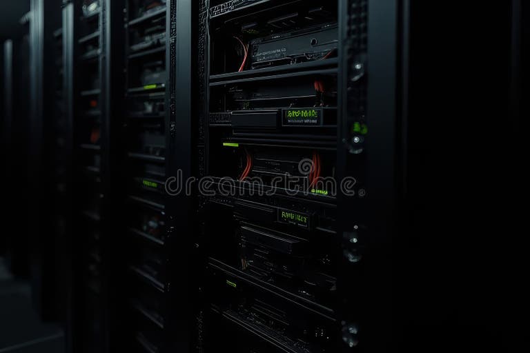 High-Performance GPU Servers Using NVIDIA A100 Stock Illustration ...