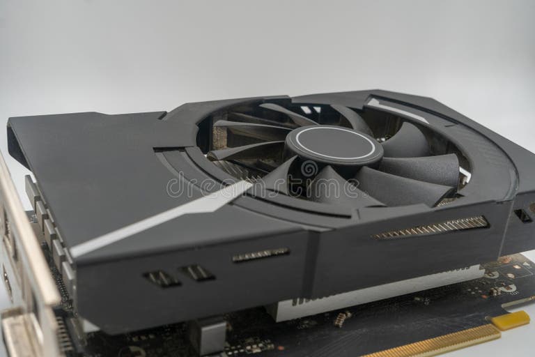 High-Performance Graphics Card Cooling System Close-Up Electronic ...