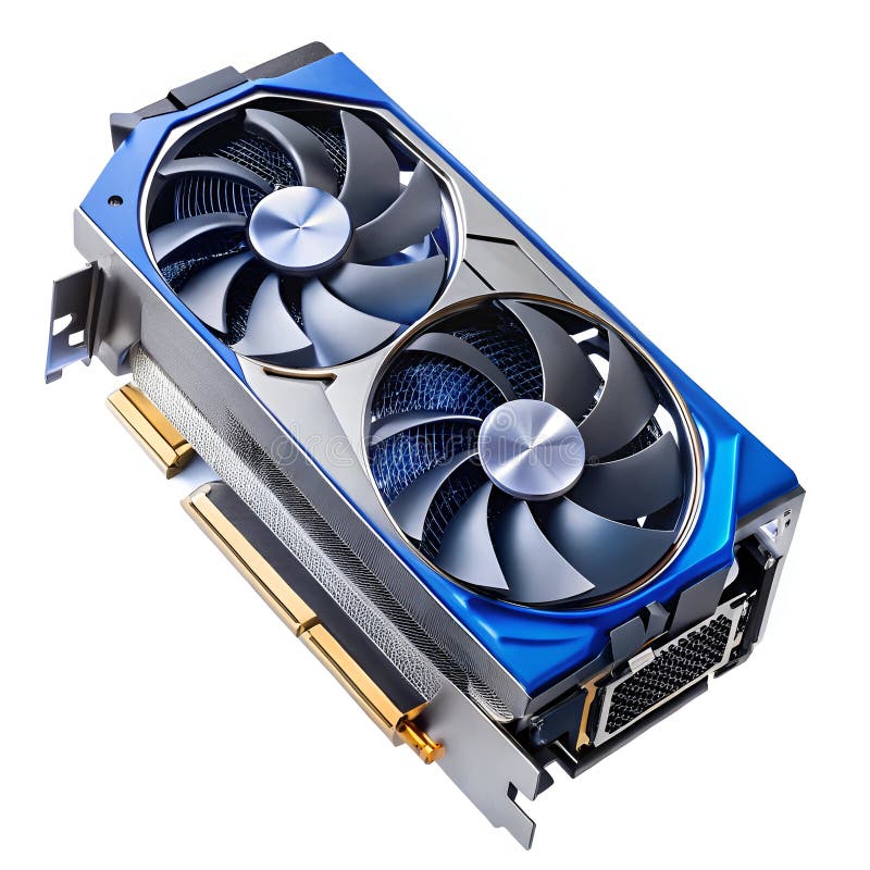 High-Performance Graphics Card RAM Technology Blue Silver Stock ...