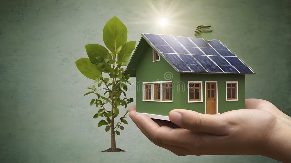 High Performance Home with Energy Efficiency Class a Stock Photo ...