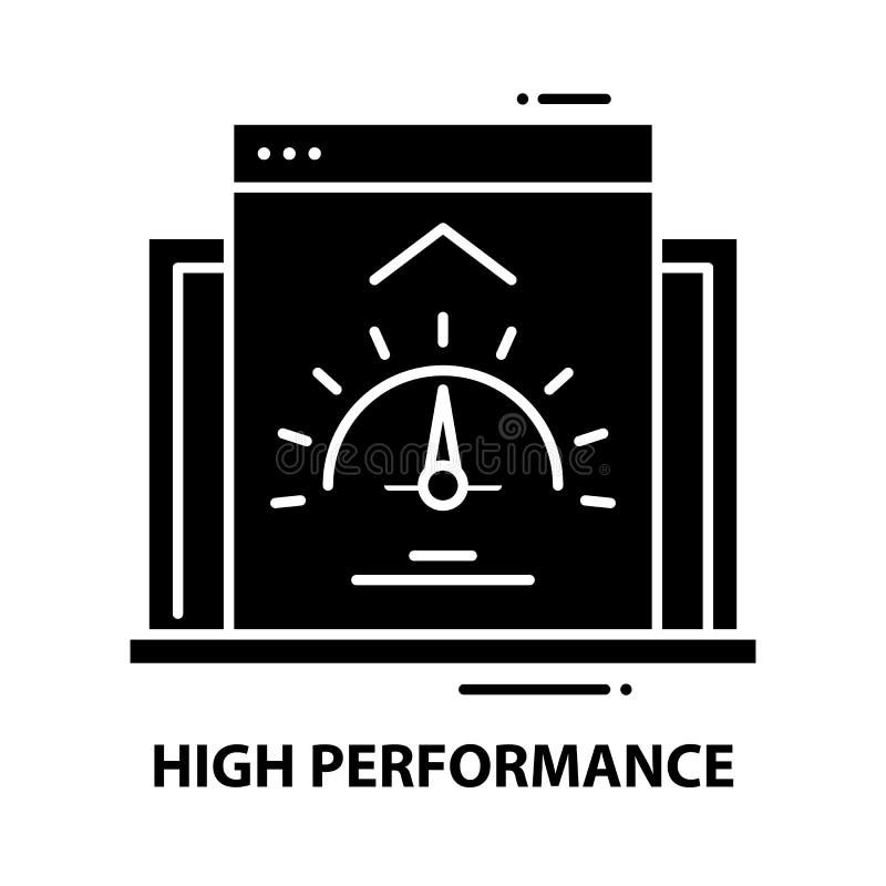High Performance Icon, Black Vector Sign with Editable Strokes, Concept ...