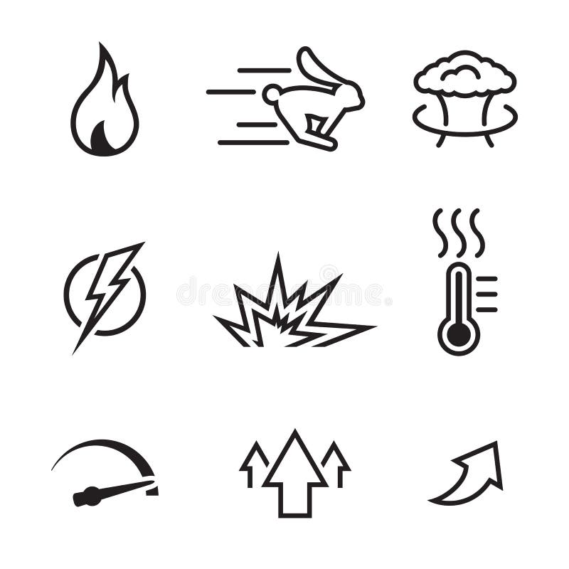 Performance Icons Set stock illustration. Illustration of growth ...