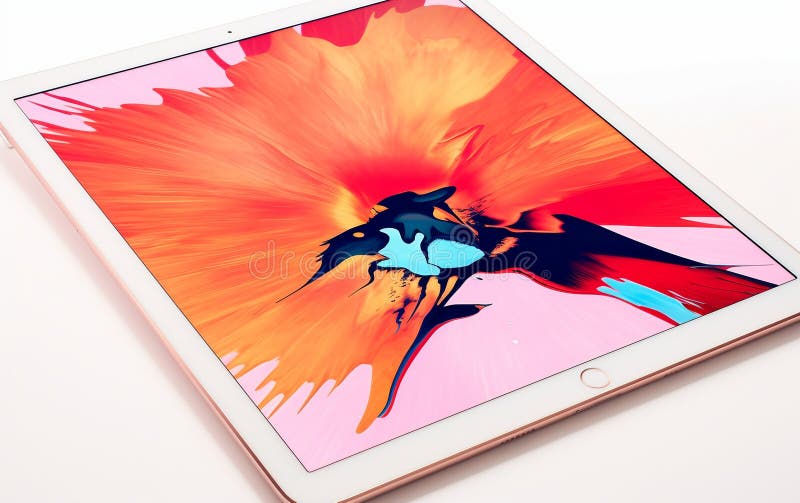 High Performance IPad on White Background Stock Illustration ...
