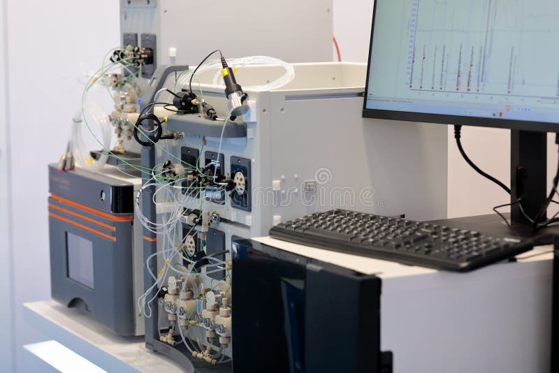 High Performance Liquid Chromatography System Stock Photo - Image of ...
