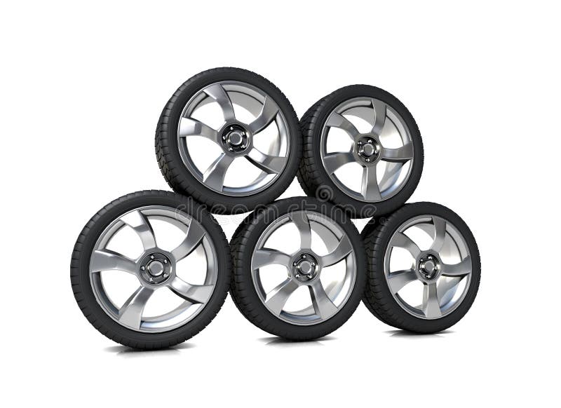 High Performance, Low Profile Tyres Stock Illustration - Illustration ...