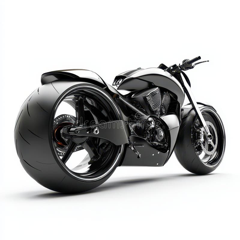 High Performance Motorcycle Isolated on a White Background in a Dynamic ...