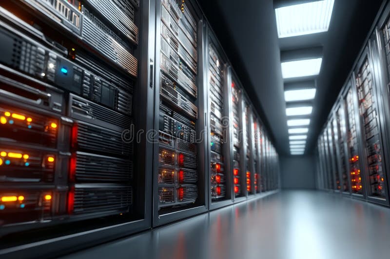 High-Performance Network Server Room for Advanced Data Processing and Technology Integration ...