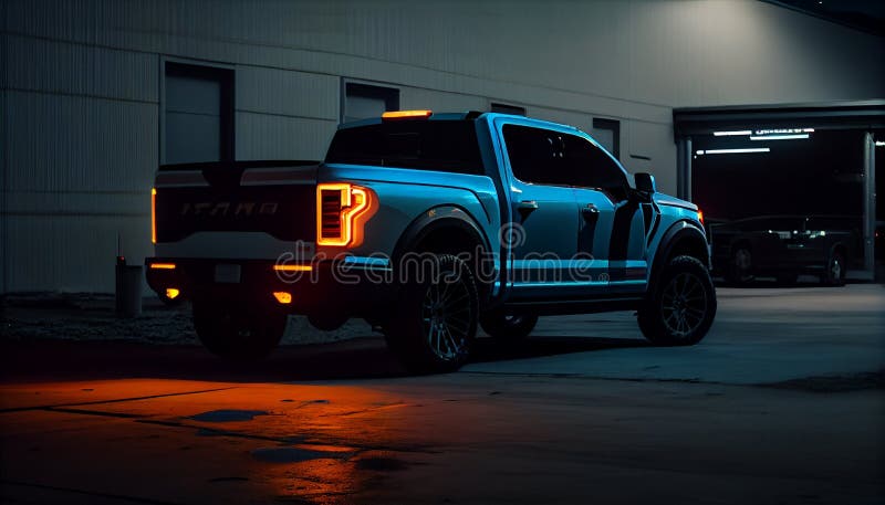 High Performance Pickup Truck Stock Illustration - Illustration of pick ...