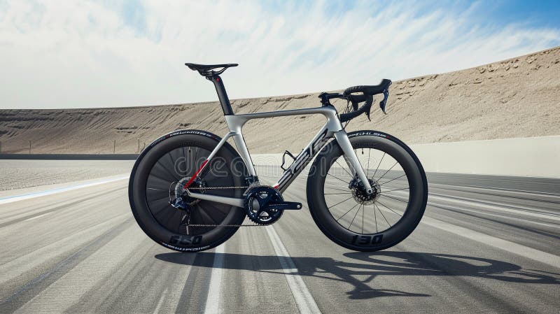 A High-performance Racing Bicycle on a Smooth Track, Captured in a ...