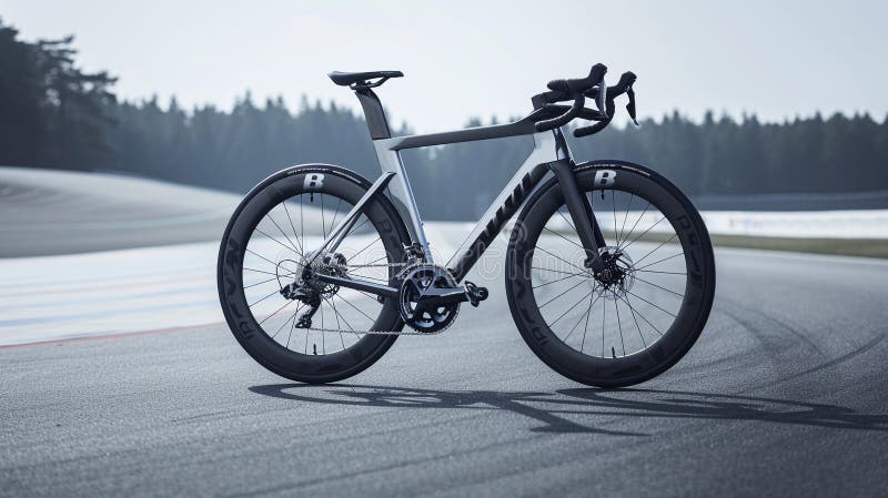 A High-performance Racing Bicycle on a Smooth Track, Captured in a ...