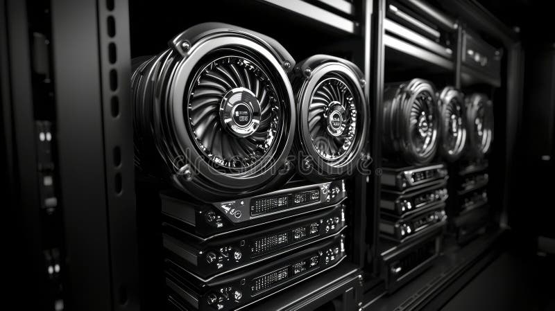 High Performance Server Rack with Graphics Cards and Storage Stock ...