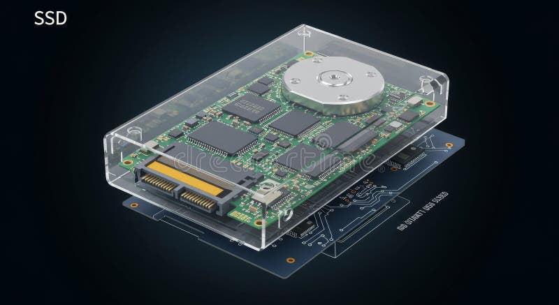 HighPerformance Solid State Drive Detailed Cutaway View of a ...