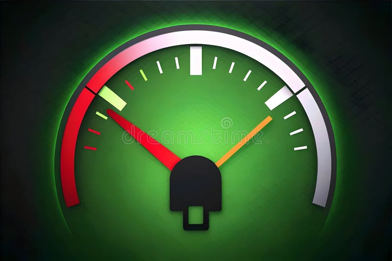High Performance Speedometer Illustration. or the Fuel Gauge Stock ...