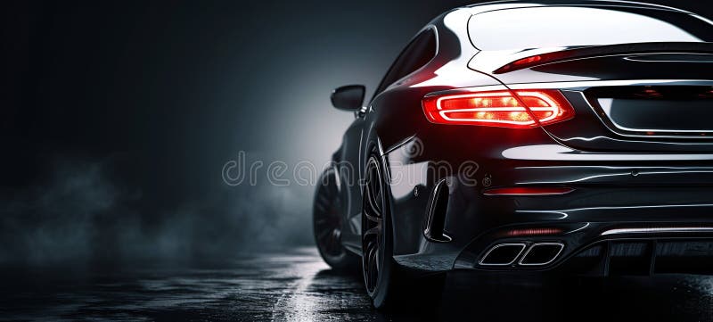 High-Performance Sports Car in Dramatic Lighting. Generative Ai Stock ...