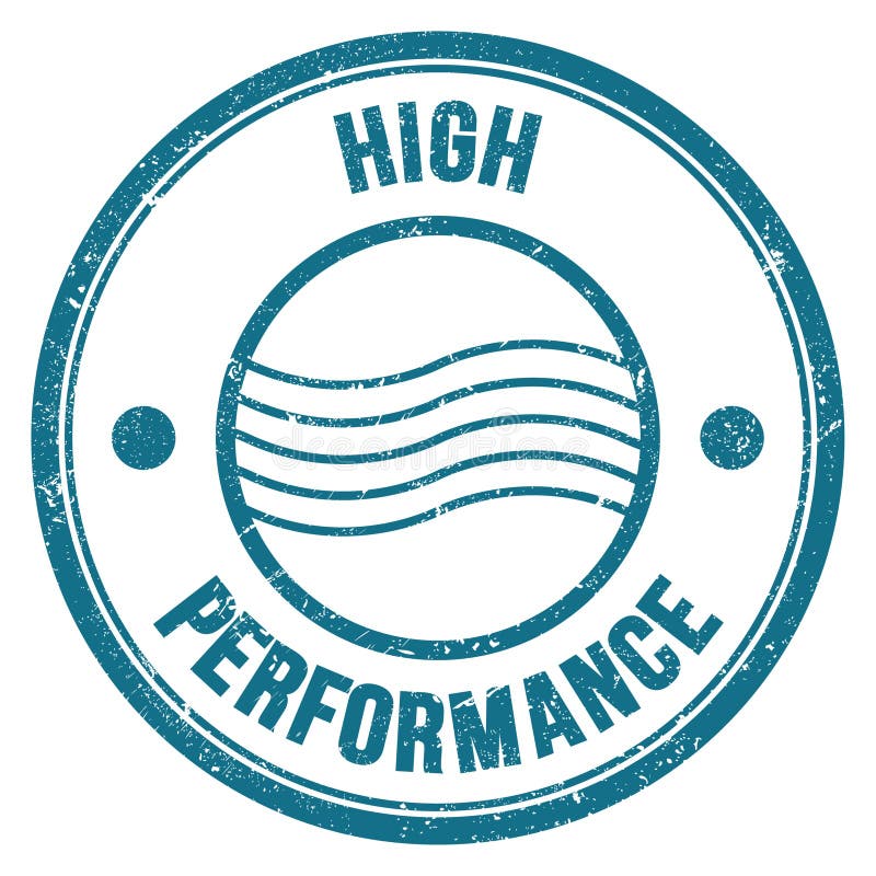 HIGH PERFORMANCE Text on Red Grungy Rectangle Stamp Stock Illustration ...