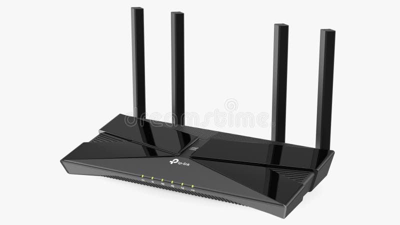 High Performance TP-Link Wireless Router with Antennas Stock Image ...
