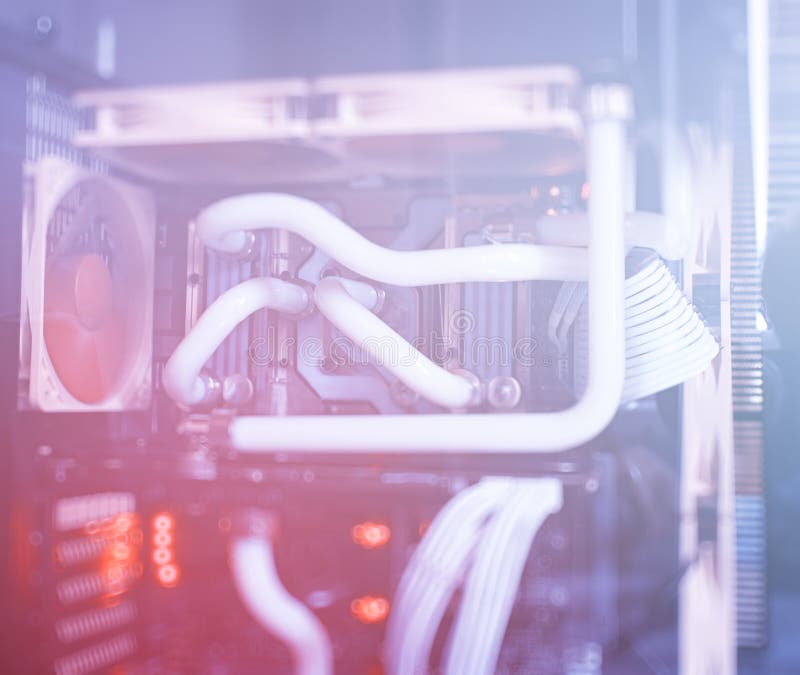 High Performance Water Cooled Computer Bokeh Stock Image - Image of ...