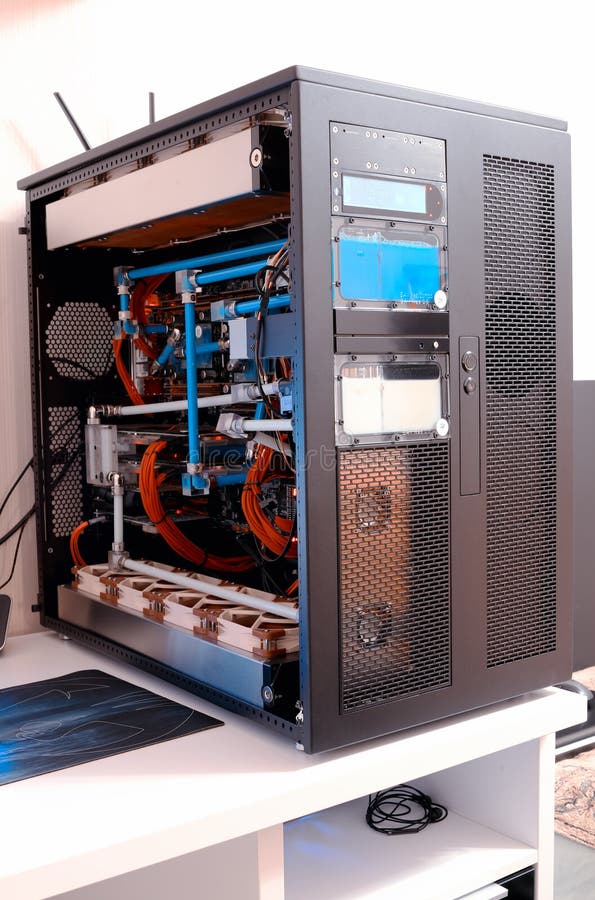 High Performance Workstation Computer Background Stock Image - Image of ...