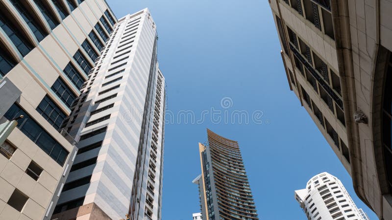 A High Perspective with Many Buildings Stock Image - Image of rise ...
