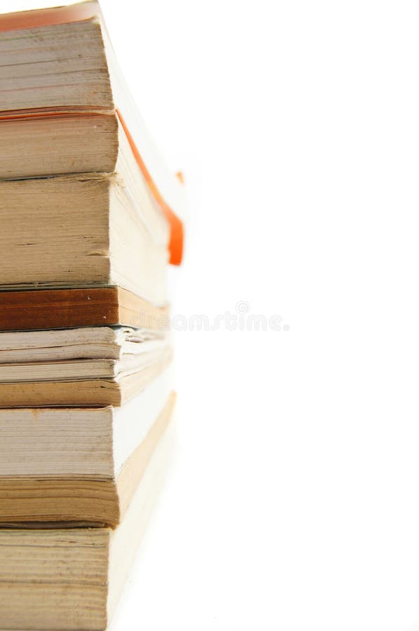 Stack of Books in a Tower with Stock Image - Image of literature ...