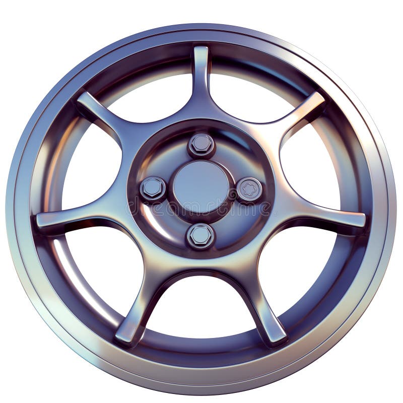 Sportcar Light Alloy Rim 3D Render Bottom View Stock Photo ...