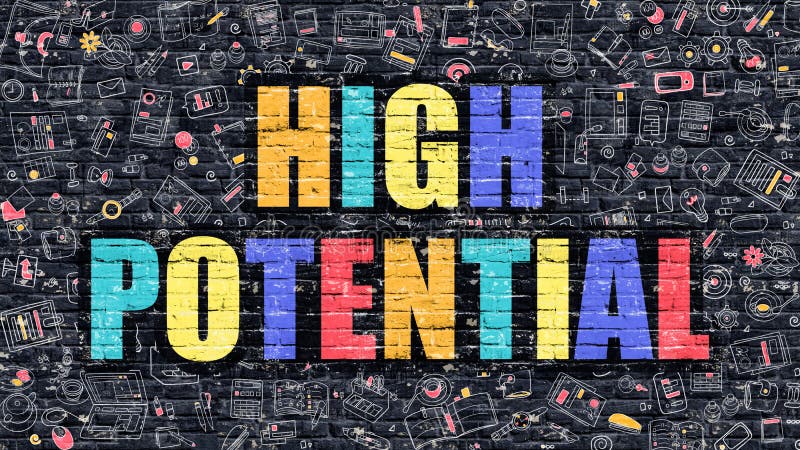 High Potential Drawn on White Wall. Stock Illustration - Illustration ... High Potential Drawn on White Wall. Stock Illustration - Illustration ...
