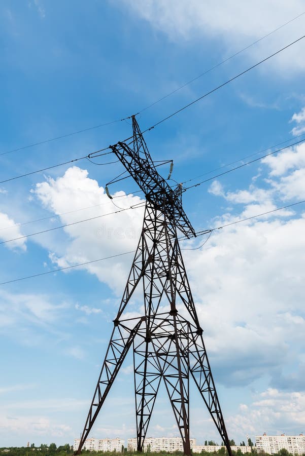 High power electric tower stock image. Image of grid - 72740943