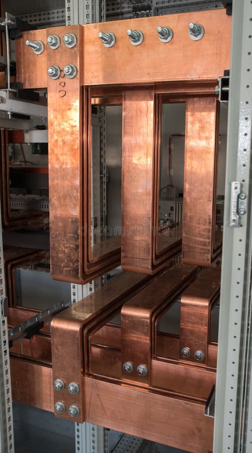High Power Electrical Board with Copper Bars Stock Image - Image of ...