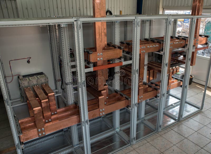 High Power Electrical Board with Copper Bars Stock Photo - Image of ...