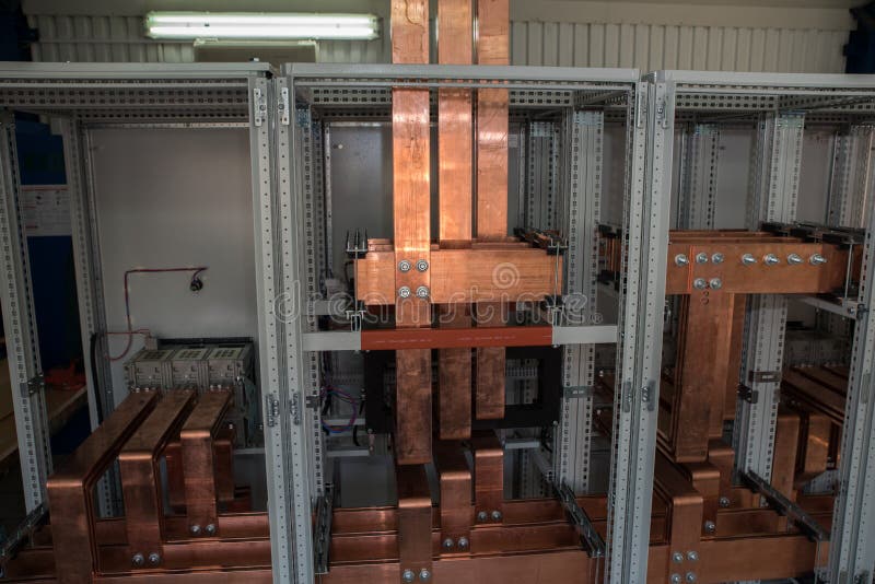 High Power Electrical Board with Copper Bars Stock Image - Image of ...