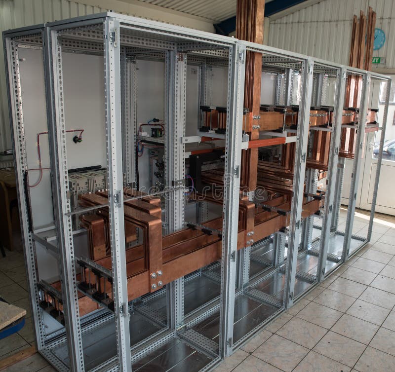 High Power Electrical Board with Copper Bars Stock Image - Image of ...