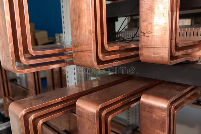 High Power Electrical Board with Copper Bars Stock Image - Image of ...