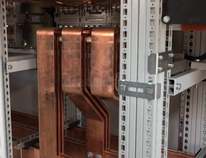 High Power Electrical Board with Copper Bars Stock Photo - Image of ...