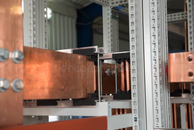 High Power Electrical Board with Copper Bars Stock Image - Image of ...