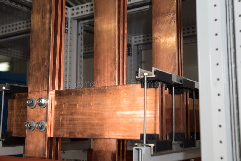 High Power Electrical Board with Copper Bars Stock Image - Image of ...